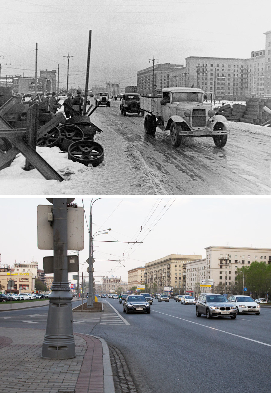 Before and after: Moscow streets during WWII and now - Russia Beyond