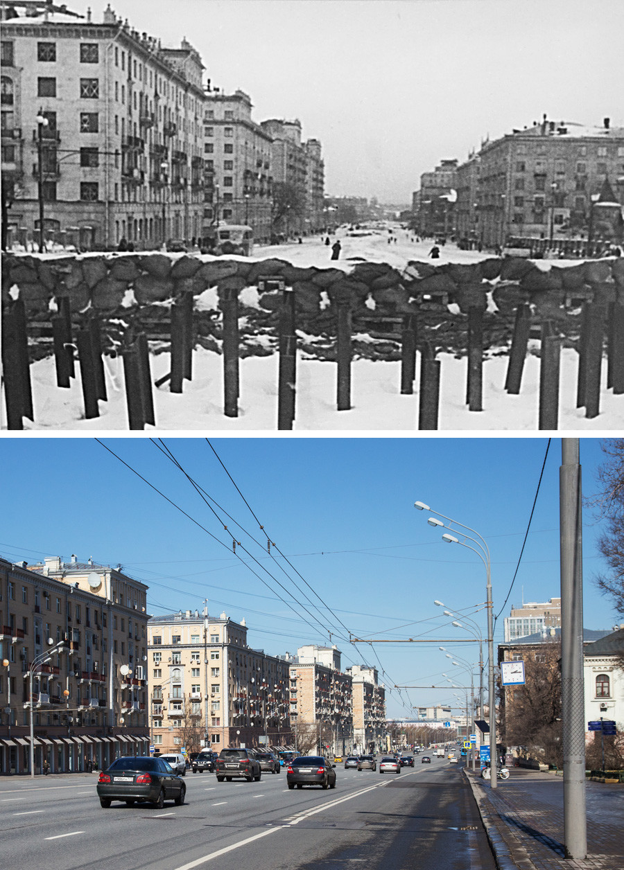 Before and after: Moscow streets during WWII and now - Russia Beyond