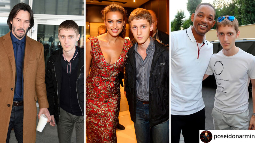 FOTO: Bertemu Ratusan Selebritas Hollywood, Pria Rusia ini Tampak Tak ...